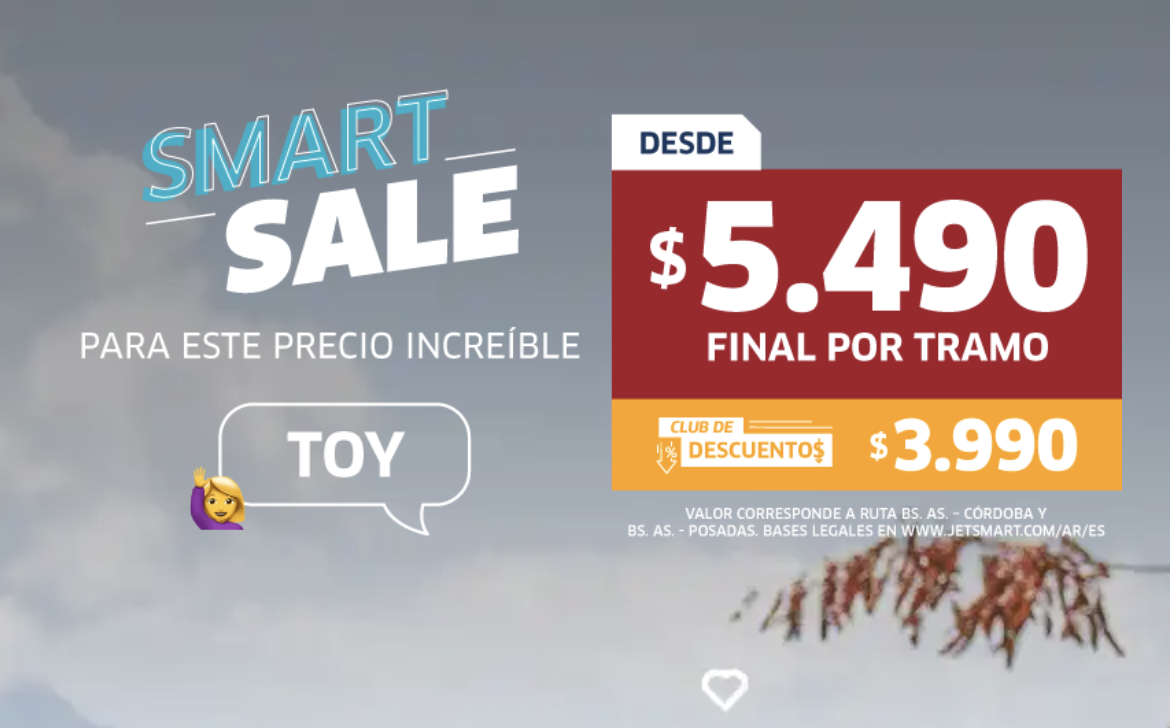 HOT SALE BLUE: Jetsmart con tarifas de oferta y descuento en el club de ...