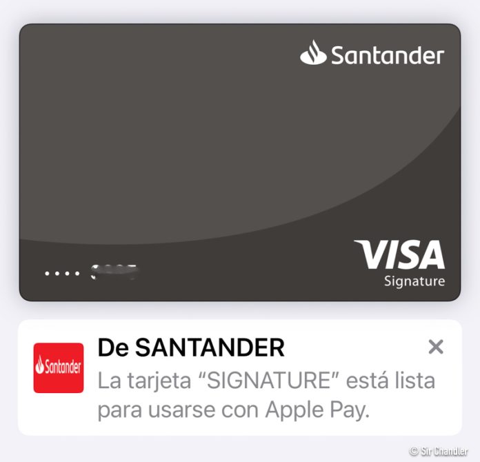 Santander en Apple Pay: desde hoy es oficial - Sir Chandler