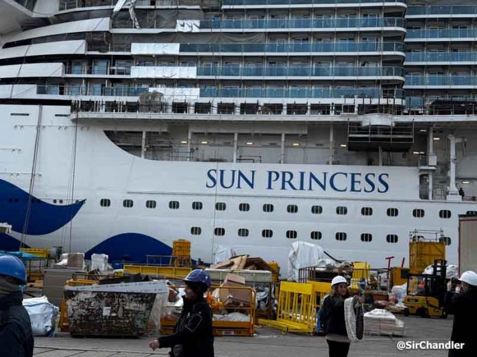 El crucero Sun Princess a pocas semanas de concluir su construcción y ...