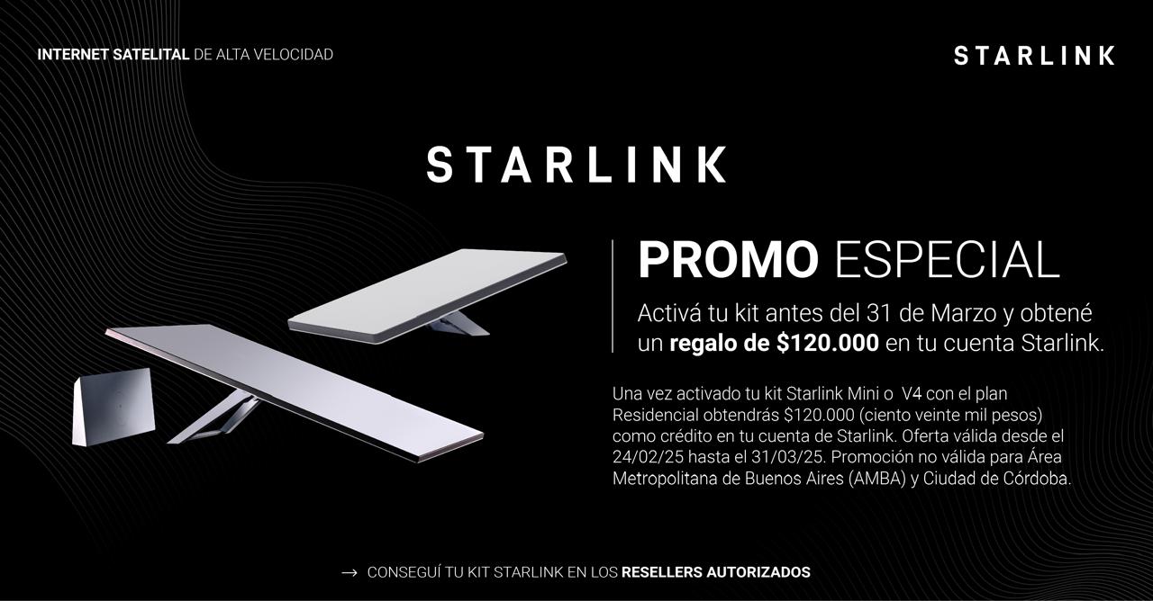 Starlink pone promoción de algunos meses gratis menos en el AMBA y en ...