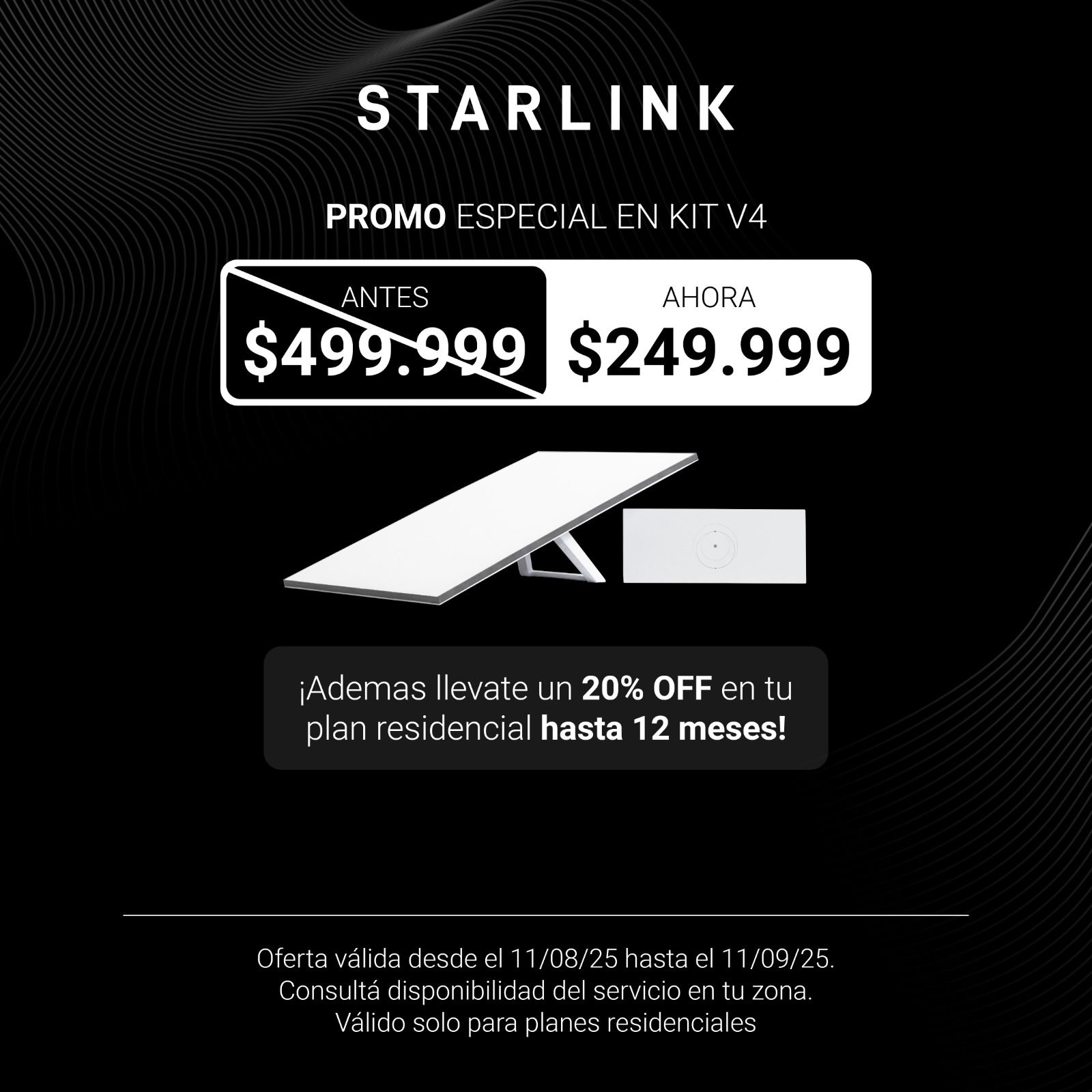 Starlink bajo a la mitad el precio del kit grande y mete promo por el ...