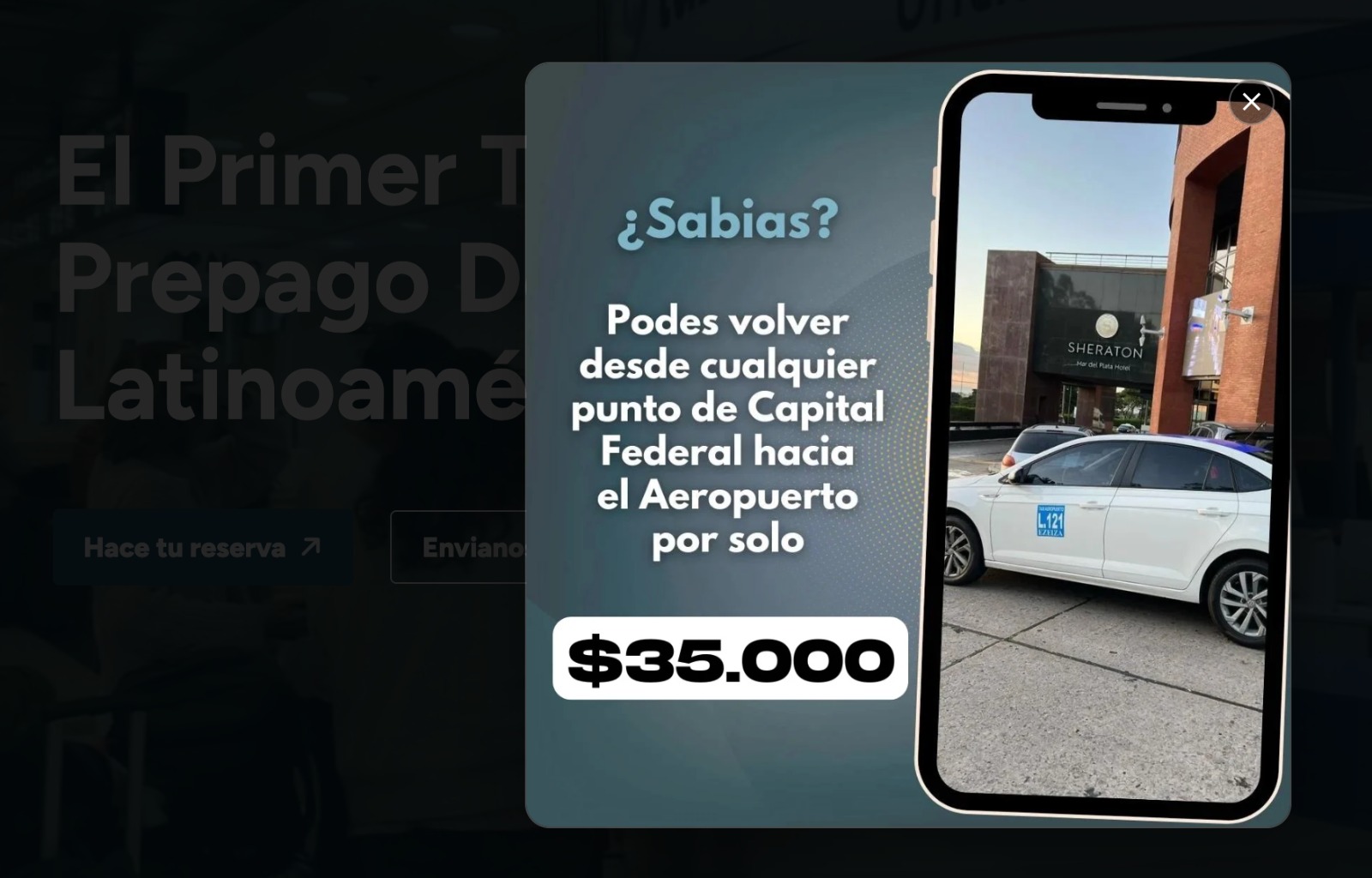 La promoción de los taxis de Ezeiza con el ida y vuelta - Sir Chandler
